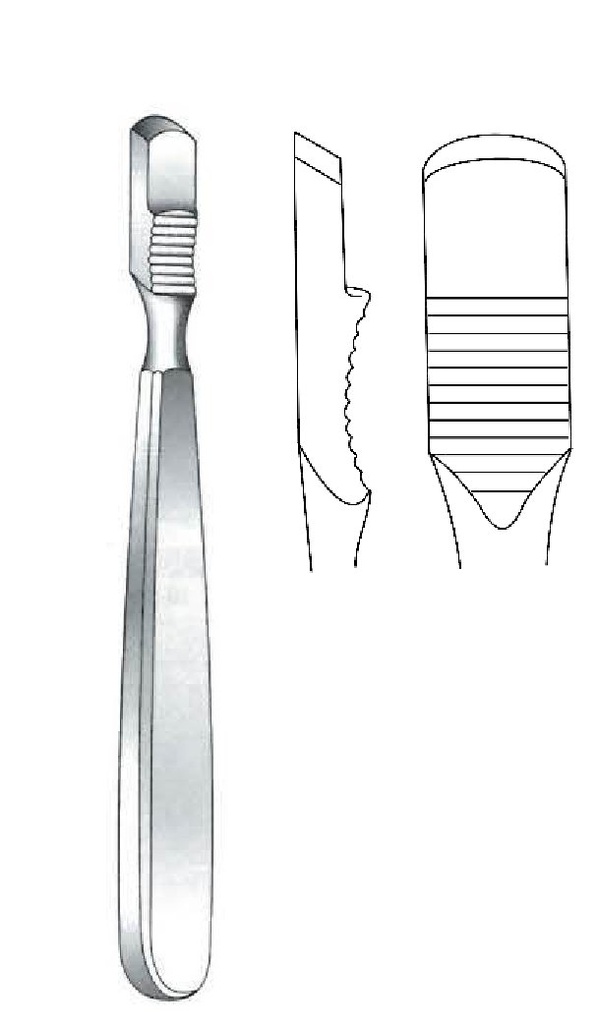 Periostótomo Farabeuf, recto - longitud = 15 cm / 6" | Surgicalmed.es